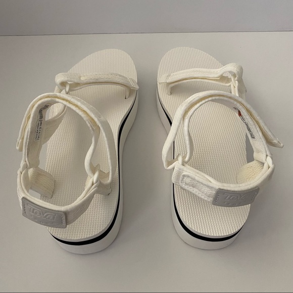 Teva | Shoes | Teva Flatform Universal Mesh Print Sandals White | Poshmark
